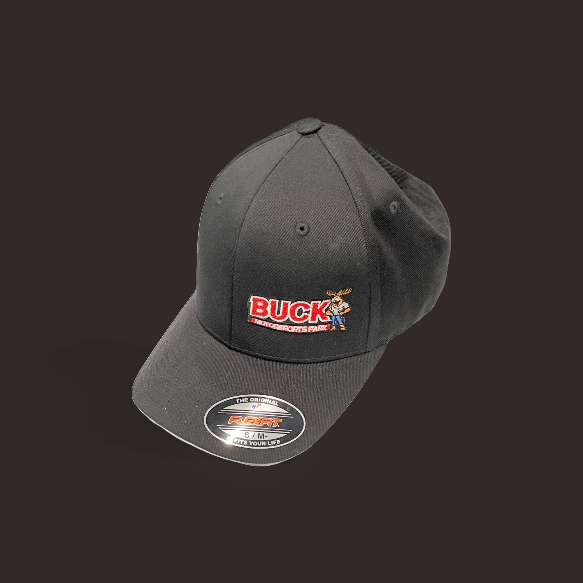 Buck Logo Hat Black Flex Fit | Buck Motorsports Park